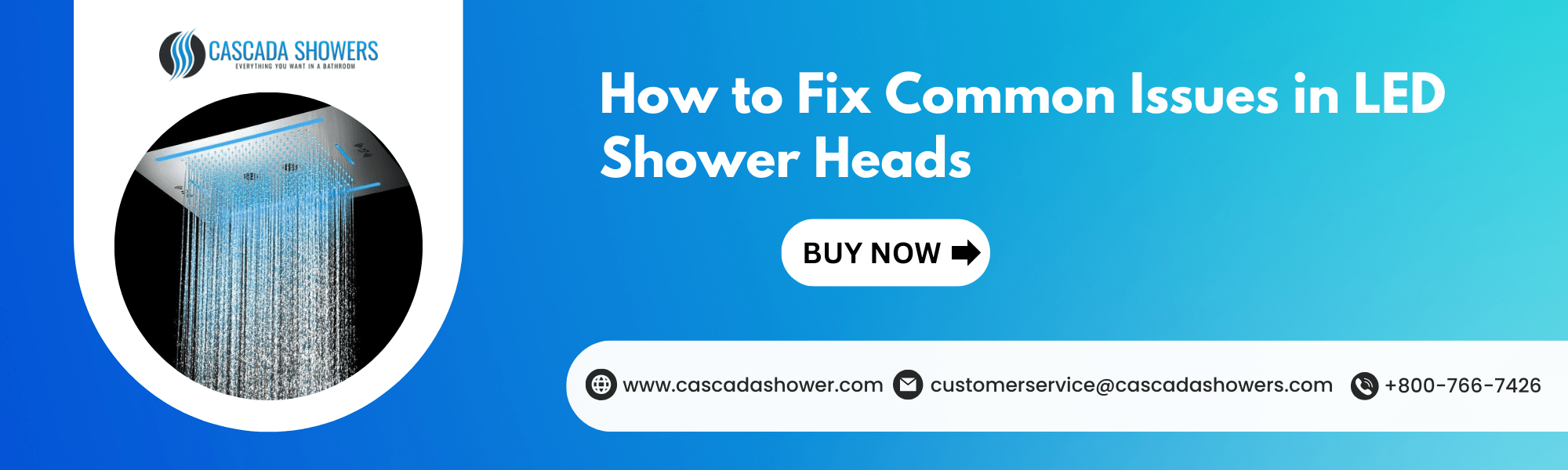 How to Fix Common Issues in LED Shower Heads – Cascada Showers