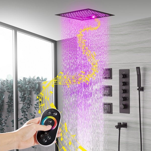 Rainfall Waterfall Bluetooth LED Shower System | Cascada Showers