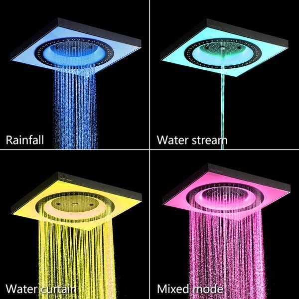 24" Cascada LED Music Rainfall Shower System – Cascada Showers
