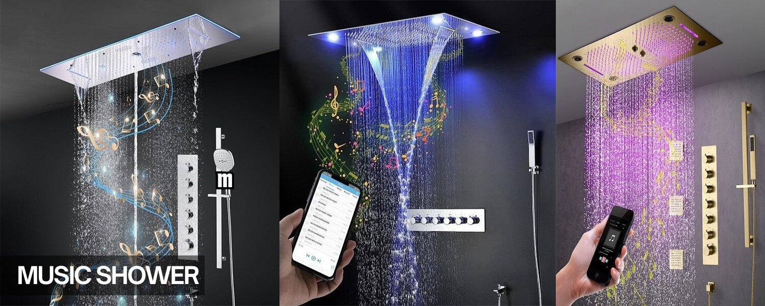 Waterfall Shower Heads and LED Shower Systems – Cascada Showers