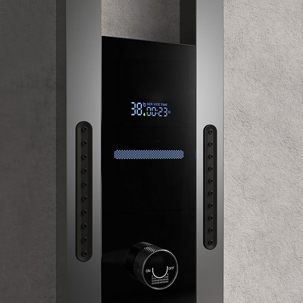 Cascada Aqualuxe 70" Multifunction Circular Digital Shower Panel Syste ...