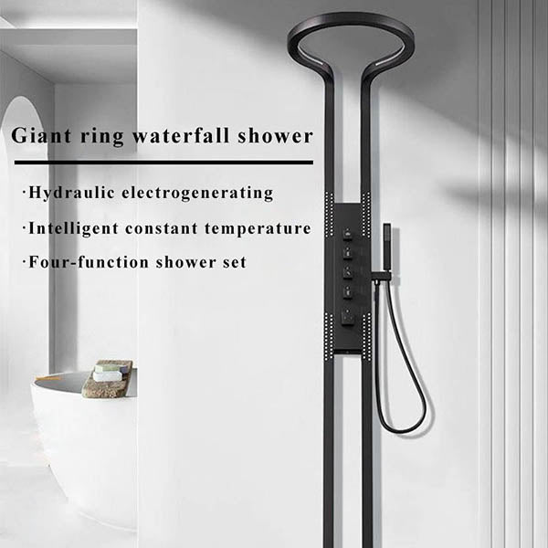 Shower Panel Systems & Large Round Rainfall Shower Head – Cascada Showers
