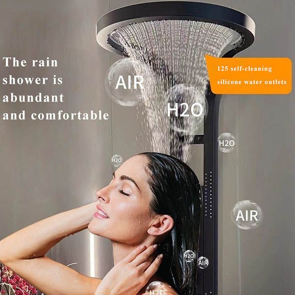 Shower Panel Systems & Large Round Rainfall Shower Head – Cascada Showers
