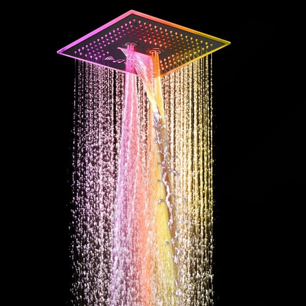 Cascada Davos 16" Matte Black LED Music Shower System – Cascada Showers