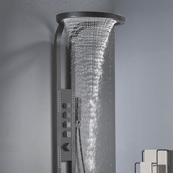 Cascada AquaTech Elite 80” High-Tech Waterfall Shower Panel with Dual ...
