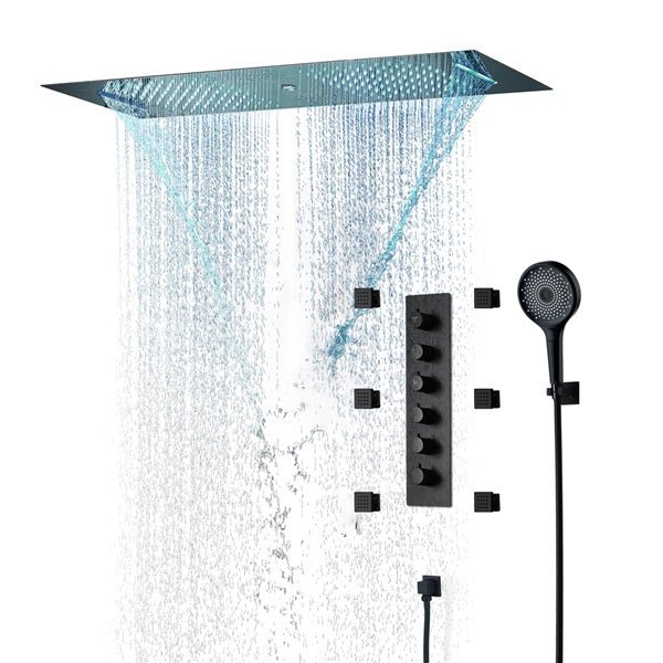 Cascada's Victoria 12"x36" LED Bluetooth Shower System – Cascada Showers