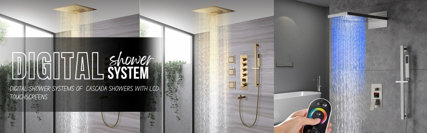 Luxury Shower Systems, LED Shower Heads, Faucets & More – Cascada Showers