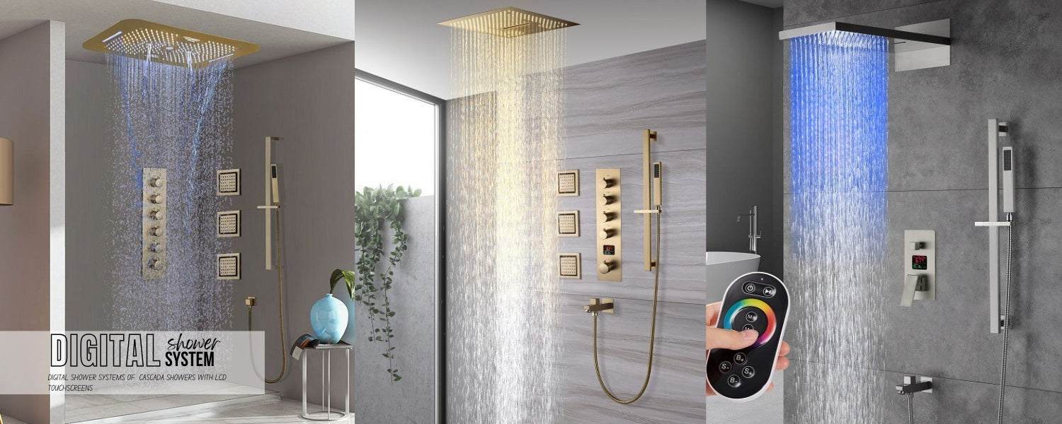 Luxury Shower Systems, LED Shower Heads, Faucets & More – Cascada Showers