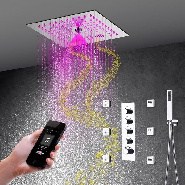 Luxury 12'' LED Music Shower System with Bluetooth| Cascada – Cascada ...