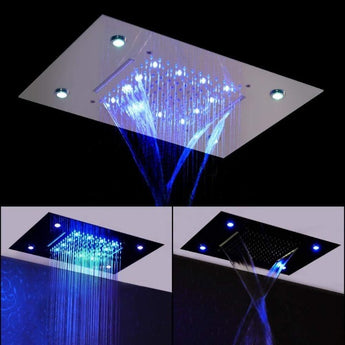 LED Recessed Shower Heads | Shower with Light – Cascada Showers