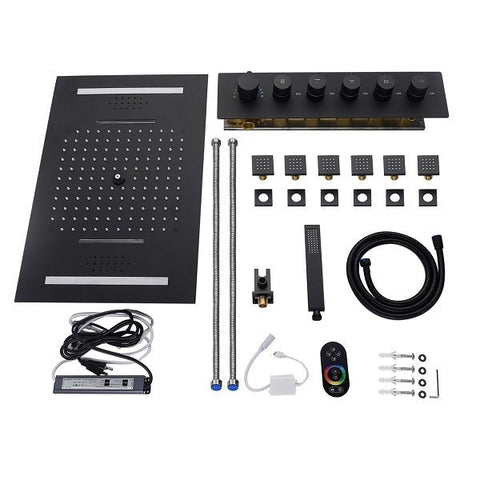 Matte Black LED Music Shower System: A Luxurious Upgrade – Cascada Showers