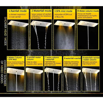 Luxury LED Recessed Shower Heads | Cascada Showers