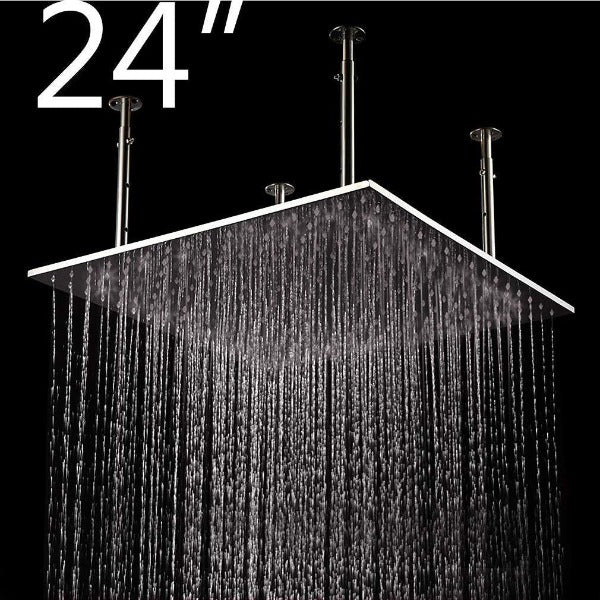 24” Square Ceiling Mount Rainfall Shower Head | Cascada – Cascada Showers