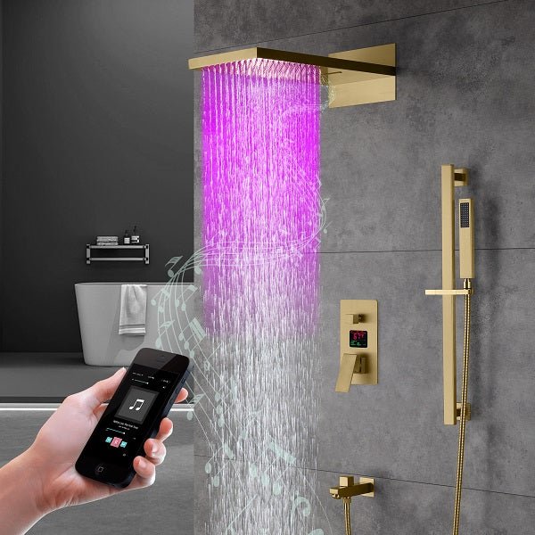 Luxury 9"x22" Music LED Shower System – Cascada Showers