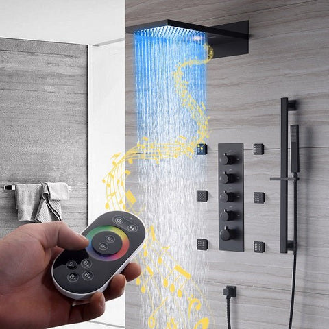 Cascada Showers Capri 9"x22” Music LED Shower System: The Ultimate Sho