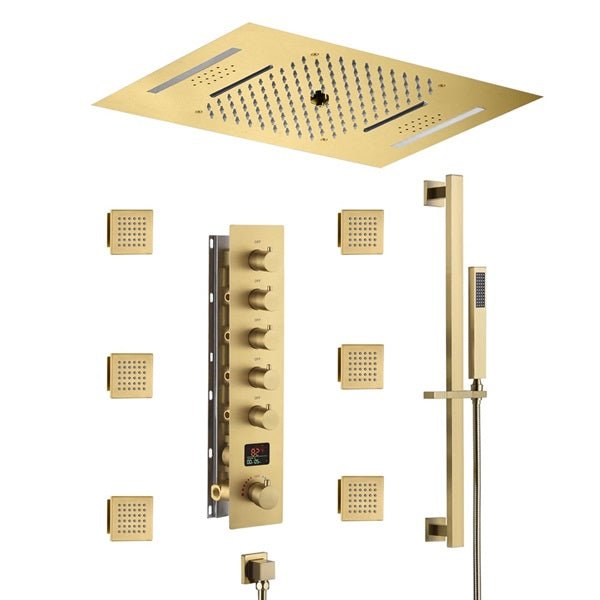 15" x 23" Ceiling Mount Rainfall Waterfall Shower System | Cascada Showers