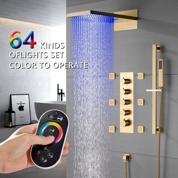 Cascada Capri 9x22 Music LED Shower System – Dream Shower – Cascada Showers