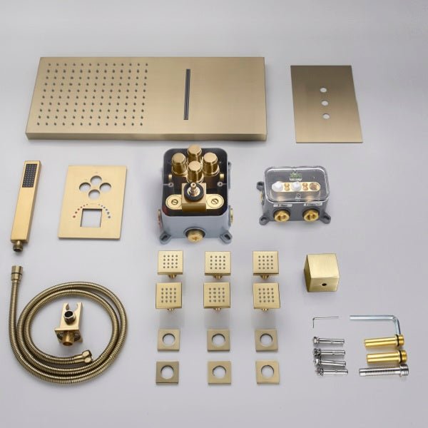 Cascada 9"x22" Shower System | 4 Functions | Single Handle | CEC ...