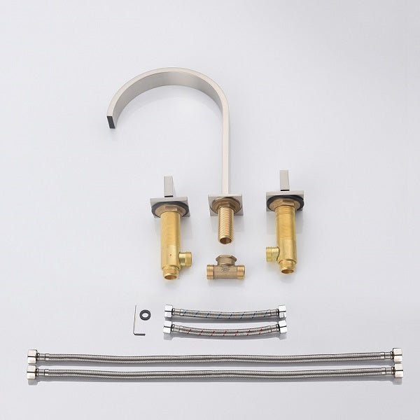 Waterfall Bathroom Sink Faucet – Dual Handles, 3 Hole – Cascada Showers