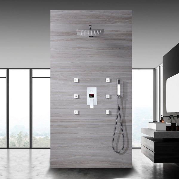 12" Cascada Garda Digital Shower in Polished Stainless Steel – Cascada ...