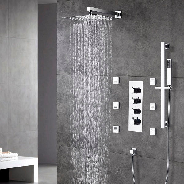 12" Cascada Lucerne Rainfall Shower system – Cascada Showers