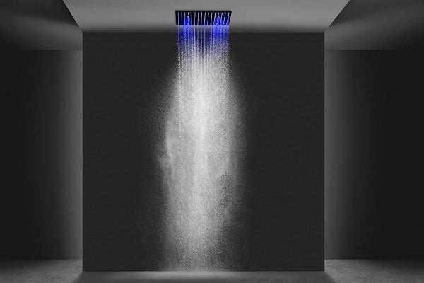 16" LED Shower System with 4 Knob Valve & Adjustable Arms – Cascada Showers