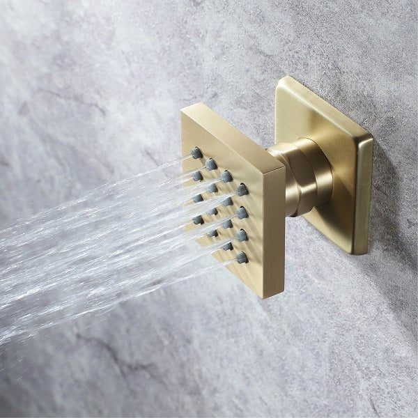 Modern 2-Square Body Spray Shower Jets with 16 Nozzles – Cascada Showers
