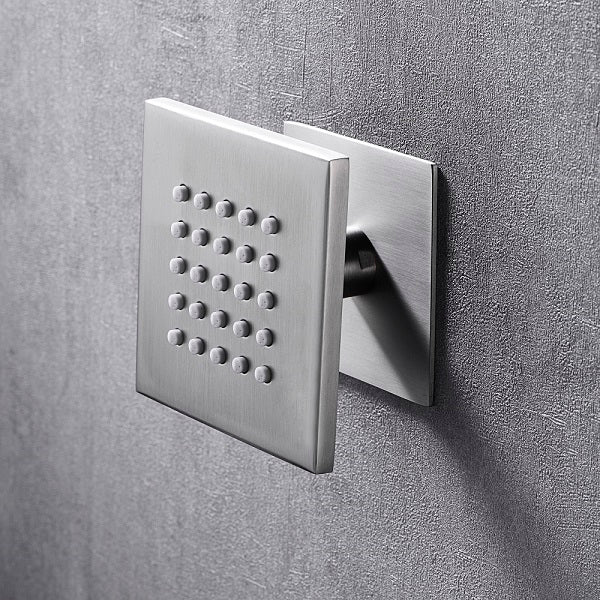Cascada Modern Brush Gold 4-Square Body Spray Shower Jet – Cascada Showers