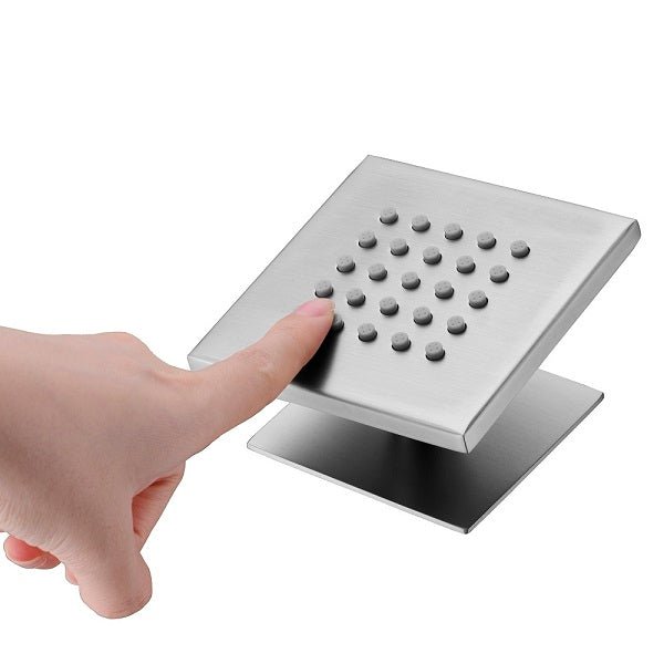 Cascada Modern Brush Gold 4-Square Body Spray Shower Jet – Cascada Showers