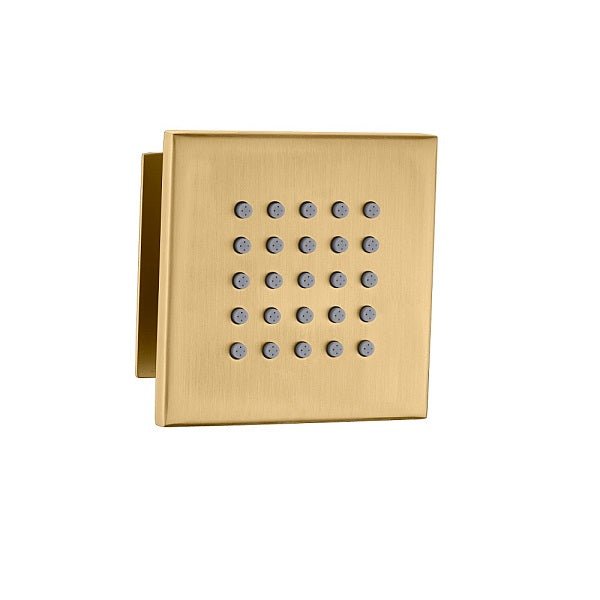 Cascada Modern Brush Gold 4-Square Body Spray Shower Jet – Cascada Showers