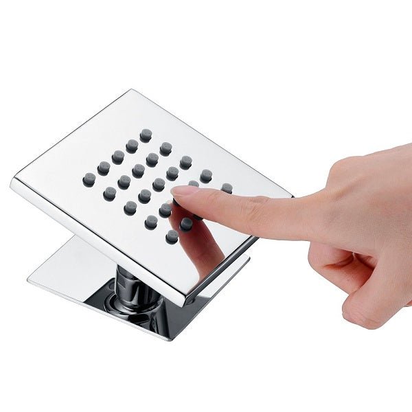 Cascada Modern Brush Gold 4-Square Body Spray Shower Jet – Cascada Showers