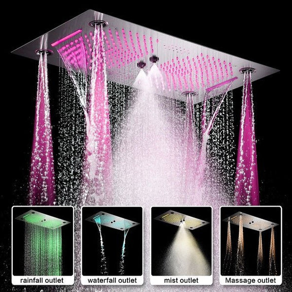 Luxury LED Recessed Shower Heads | Cascada Showers