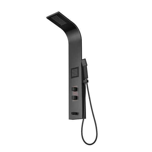 47" Matt Black Indoor Shower Panel | Modern Luxury Design – Cascada Showers