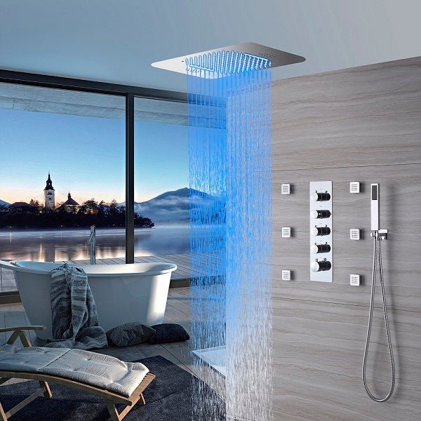 Cascada Stella 15”x23” LED Shower System – Cascada Showers
