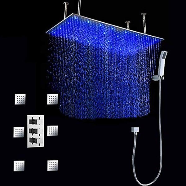 Cascada Tuscany LED Rainfall Massage Shower System-Stainless – Cascada ...