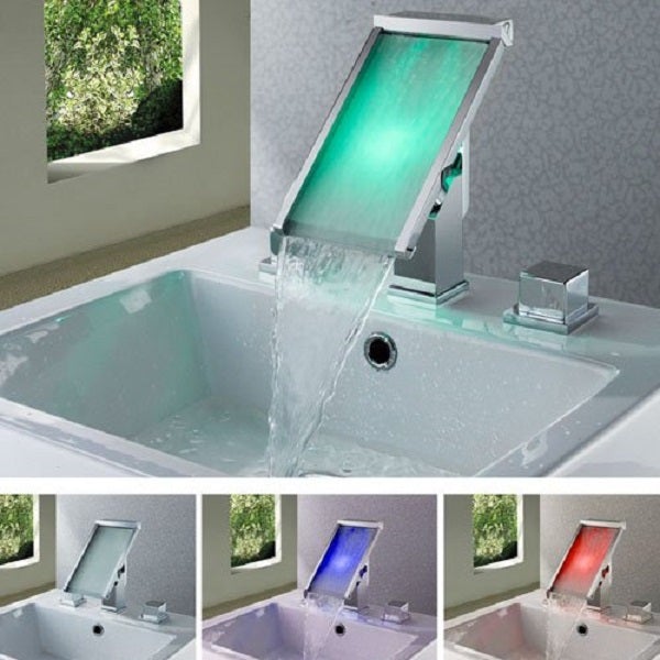 LED Waterfall Bathroom Sink Faucet - Modern & Stylish Design – Cascada ...
