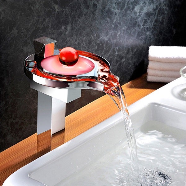 Eclipse LED Waterfall Vessel Faucet - Cascada Showers