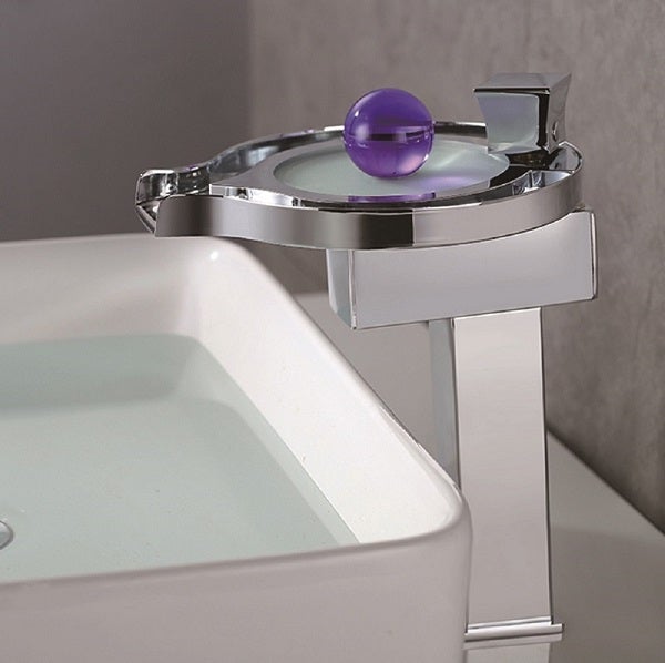 Eclipse LED Waterfall Vessel Faucet - Cascada Showers