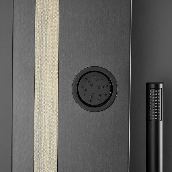 Dolce Luxury Shower Panel with Rainfall Showerhead, Body Jets, and Aro ...