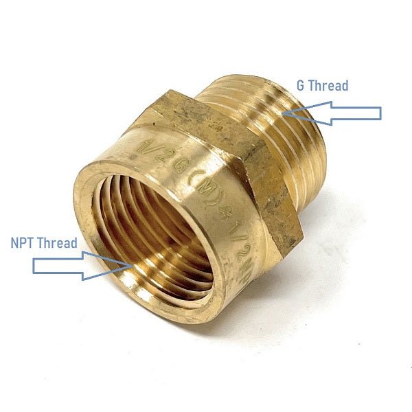 G 1/2 Thread Pipe Fitting Adapter | Lead-Free Connector – Cascada Showers