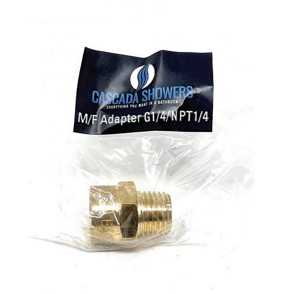 G Thread (Metric BSPP) Male to NPT Female Adapter - Lead-Free (1/4" x ...