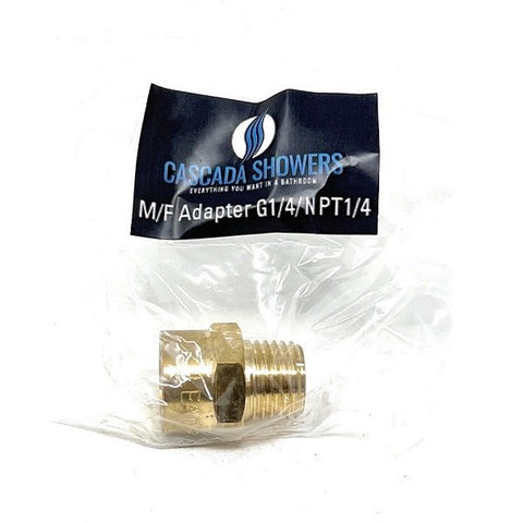 G Thread (Metric BSPP) Male to NPT Female Adapter - Lead-Free (1/4" x ...