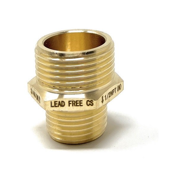 G-Thread to NPT Male Adapter | 3/4" x 1/2" Lead-Free – Cascada Showers