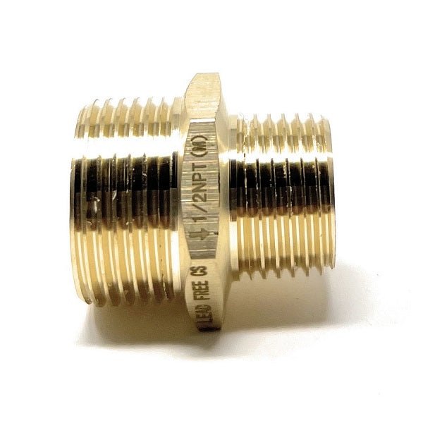 G Thread (Metric BSPP) Male to NPT Male Lead-Free Adapter (3/4" x 1/2 ...