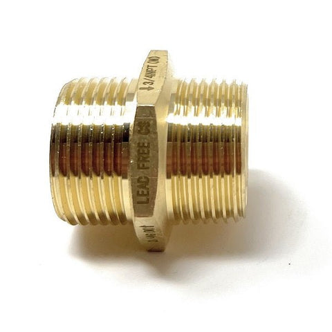 G Thread (Metric BSPP) Male to NPT Male Lead-Free Adapter (3/4" x 3/4 ...